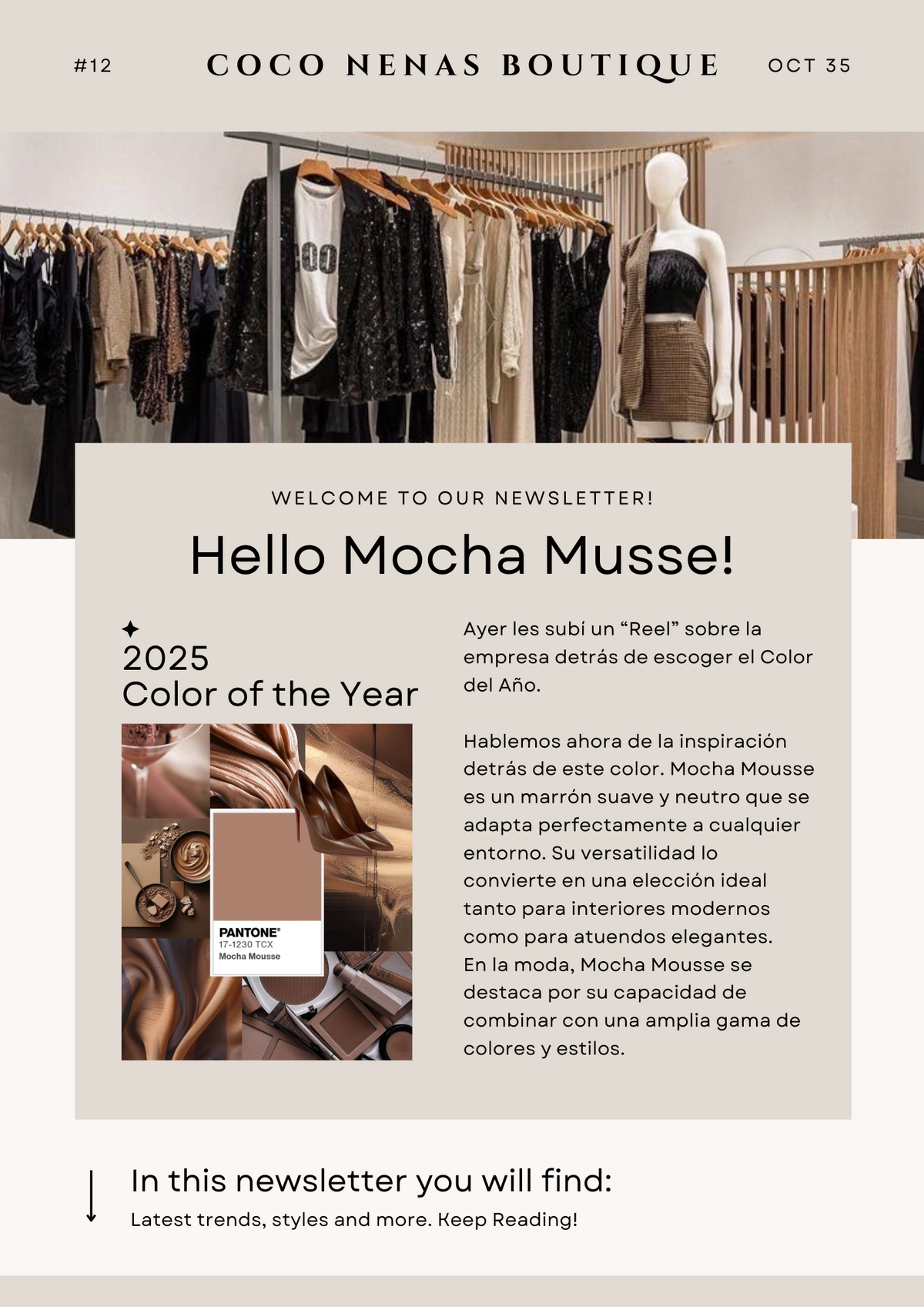 Ready for 2025 COLOR OF THE YEAR : MOCHA MUSSE? | Coco Nenas Boutique